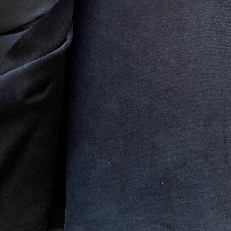 Black Velvet Fabric BLACK Cotton Dressmaking / Crafting Velvet