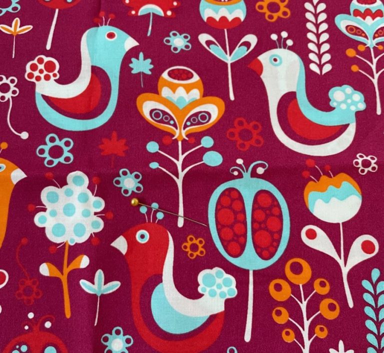 Fabric Floral Scandi Bird | Goldstitch
